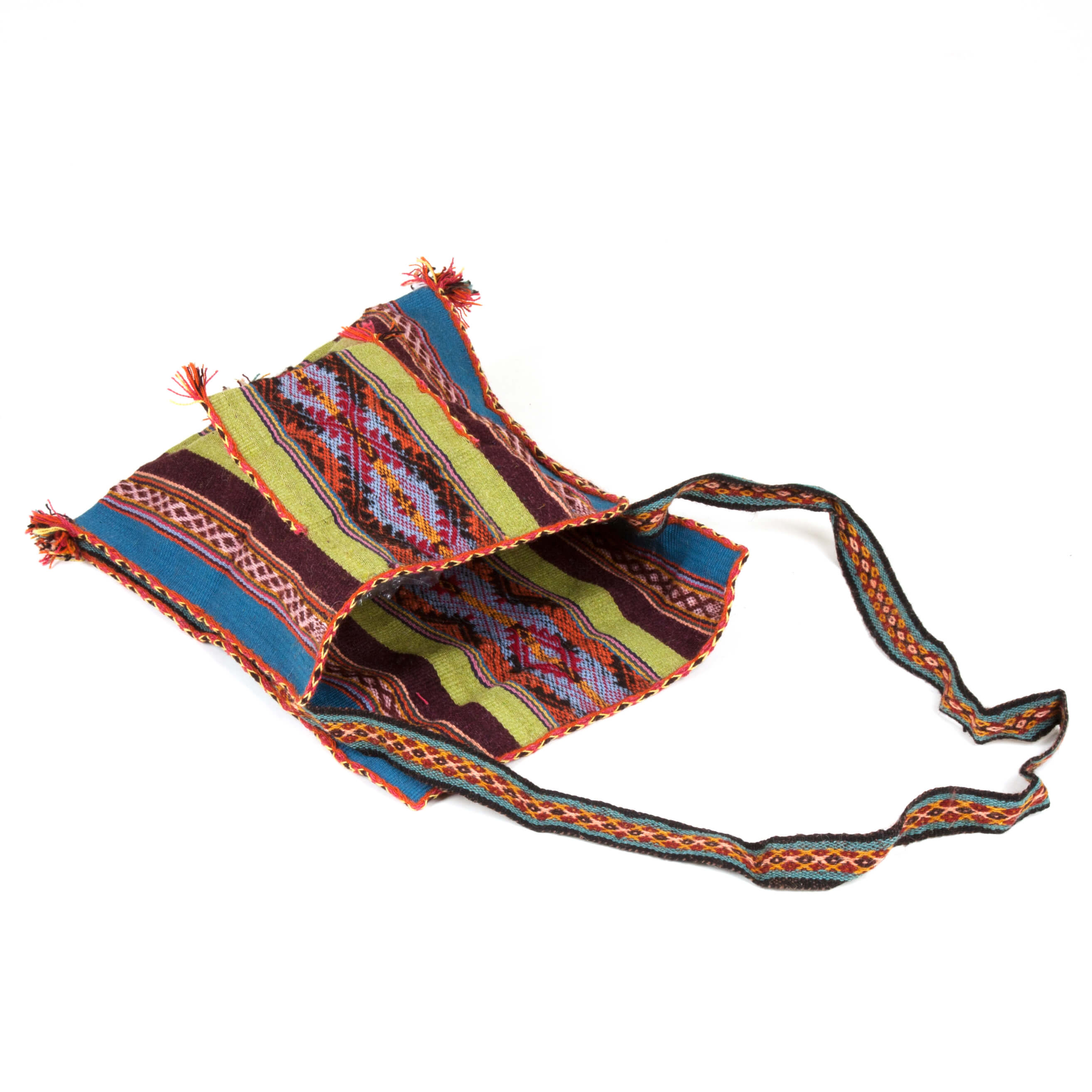 Umhängetasche Awaq Chuspa aus Alpakawolle - 100% natürlich gefärbte Wolle